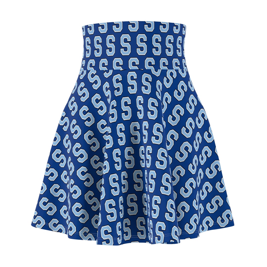 Spelman Jaguars Women's Light Dark Blue Skater Skirt HBCU College Girl ...