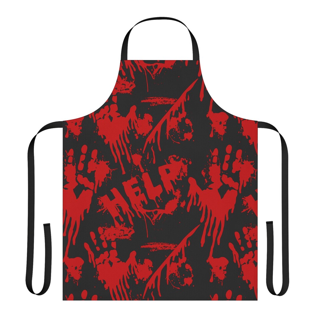Blood Splatter Horror Movie Night Apron, Black Straps Gift for Him and ...