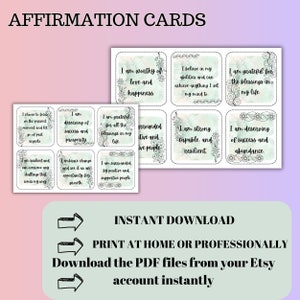 Positive Printable Card Affirmation Card Wellness Gift Card Self-care ...