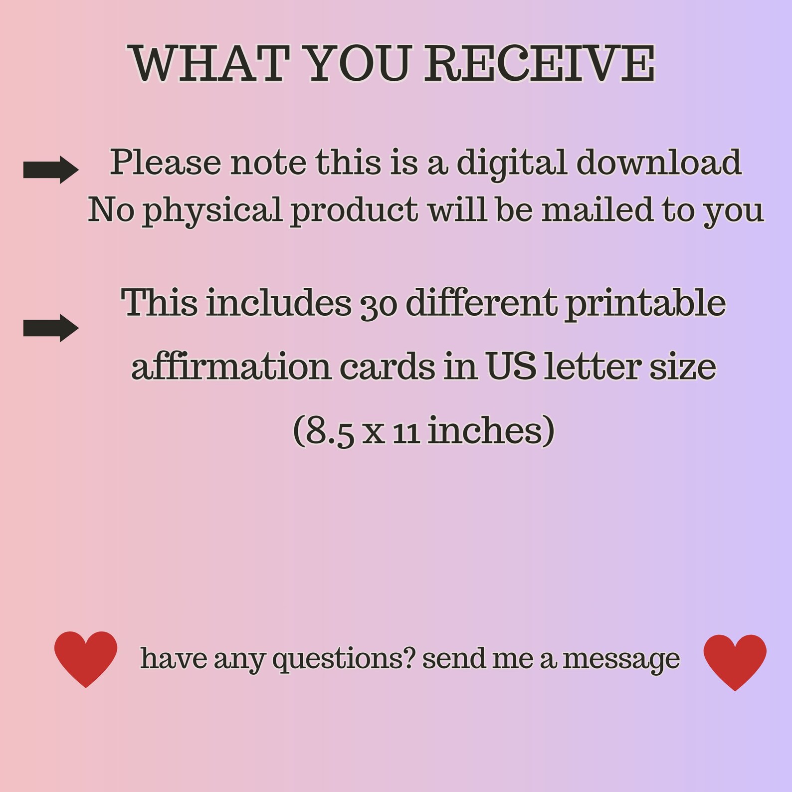 Positive Printable Card Affirmation Card Wellness Gift Card Self-care ...