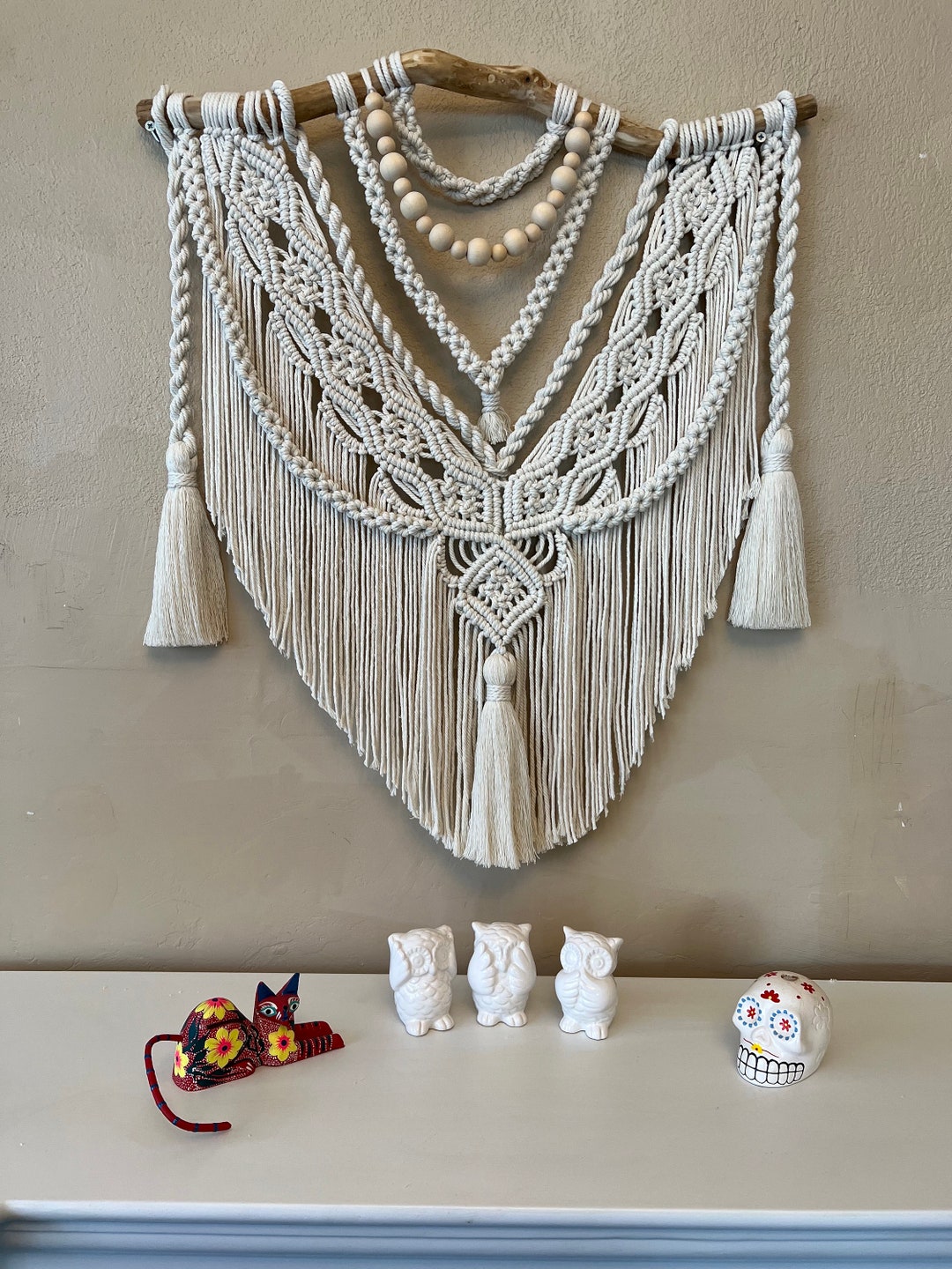 A Small Macrame Wall Panel. Medium Wall Panel Macrame. Panel in the ...