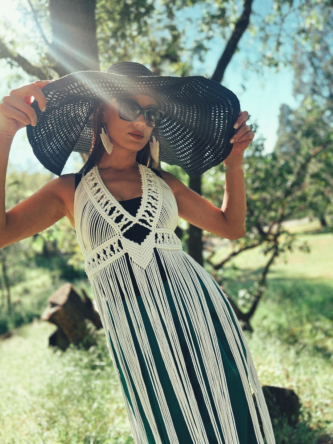 Macrame Summer Dress, Boho Cocktail Clothes, Wedding Dress, Festival ...