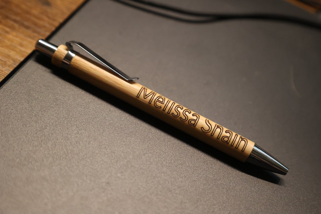 Personalized, Bamboo Retractable Pen. - Etsy