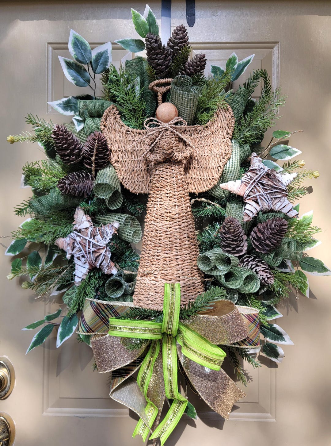 Natural Angel Wreath (praying) - Etsy