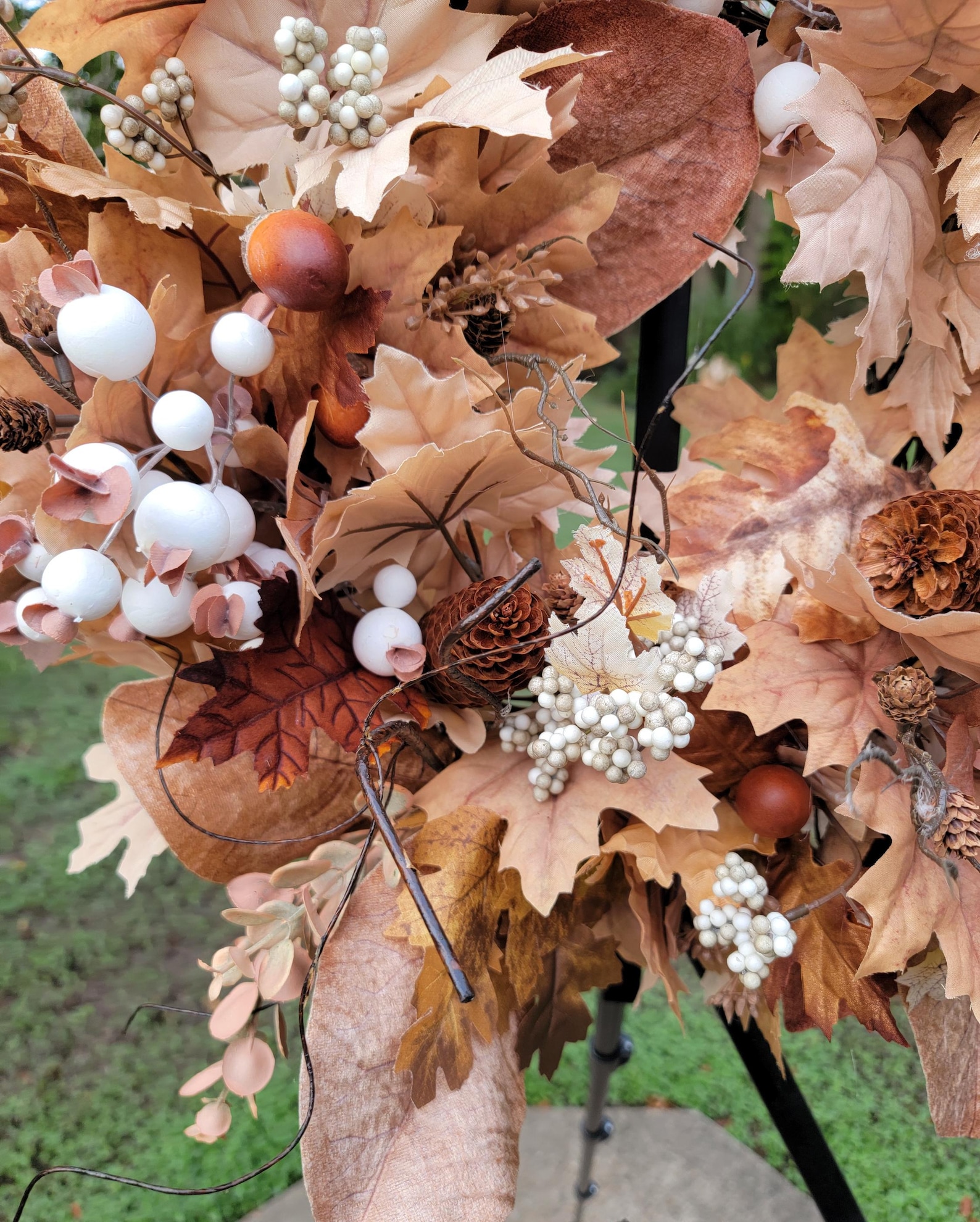 Neutral Magnolia & Fall Foliage Wreath - Etsy