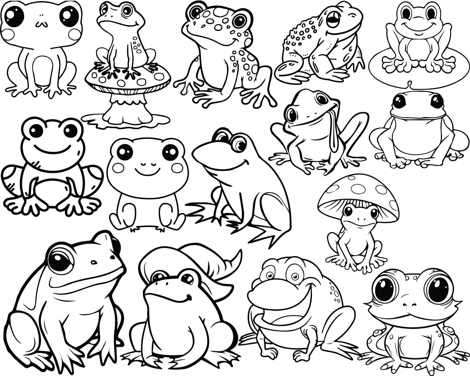 Cute Frog Themed Svgs File Pack highest Quality - Etsy