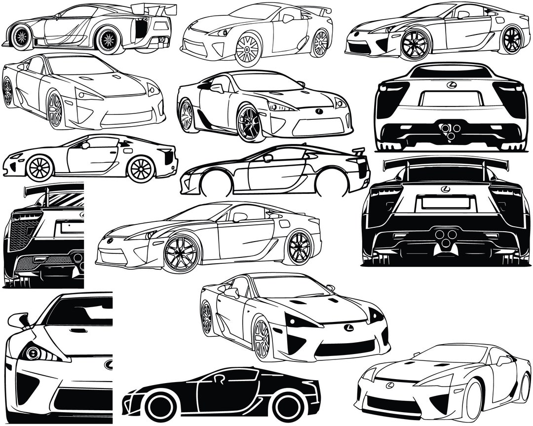 LFA Car Themed Svgs File Pack! *highest Quality* - Etsy
