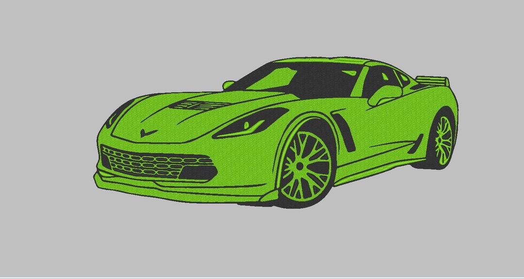 Muscle Car "c7 Vette" 2 Themed Digital Embroidery File! *highest ...