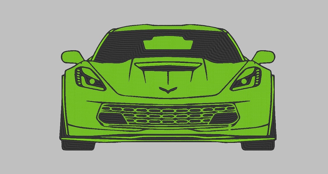 Muscle Car "c7 Vette" Themed Digital Embroidery File! *easy to Use ...
