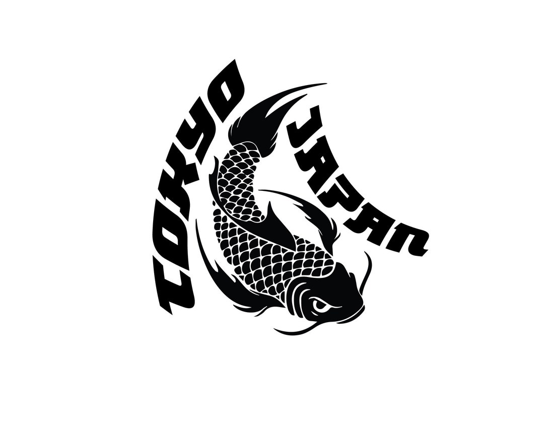 Tokyo Japan Koi Fish Themed SVG File Download! *highest Quality* - Etsy