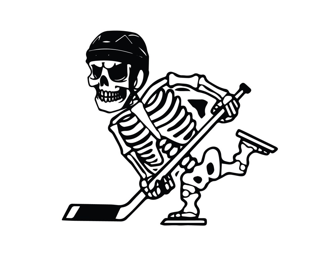 Skeleton Hockey Player SVG File! *instant Download* - Etsy