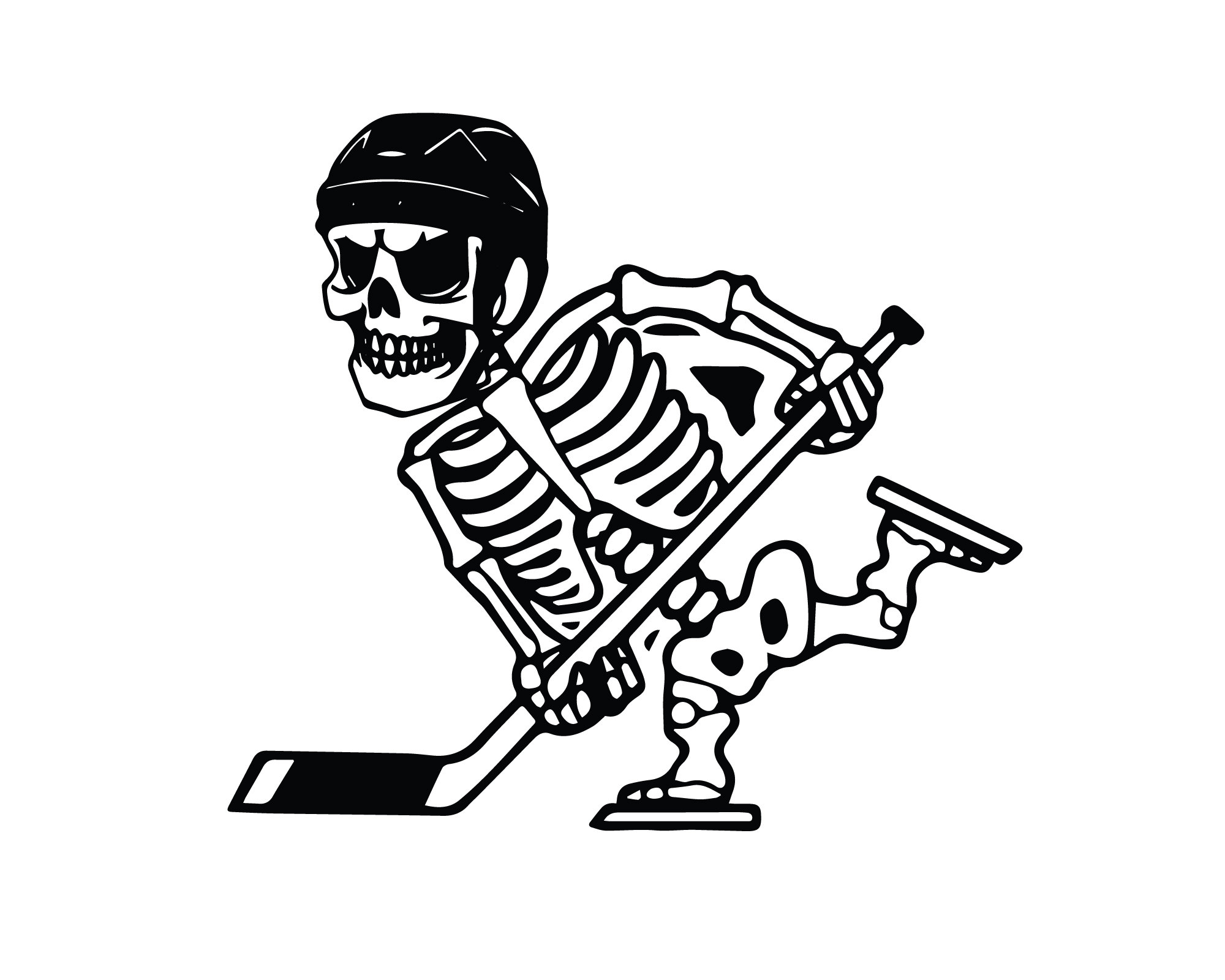 Skeleton Hockey Player SVG File instant Download - Etsy
