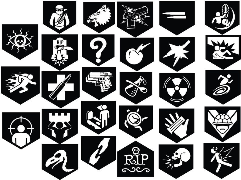 All Cod Zombies Perk Icons SVG File Pack! *highest Quality* *flag Style ...