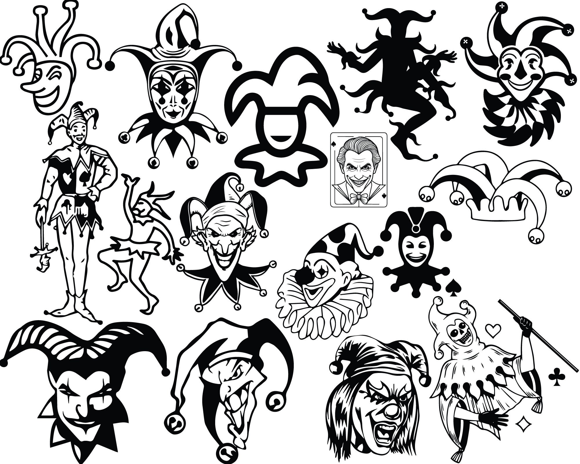 Cool Joker / Jester Themed Svgs File Pack! (highest Quality) - Etsy