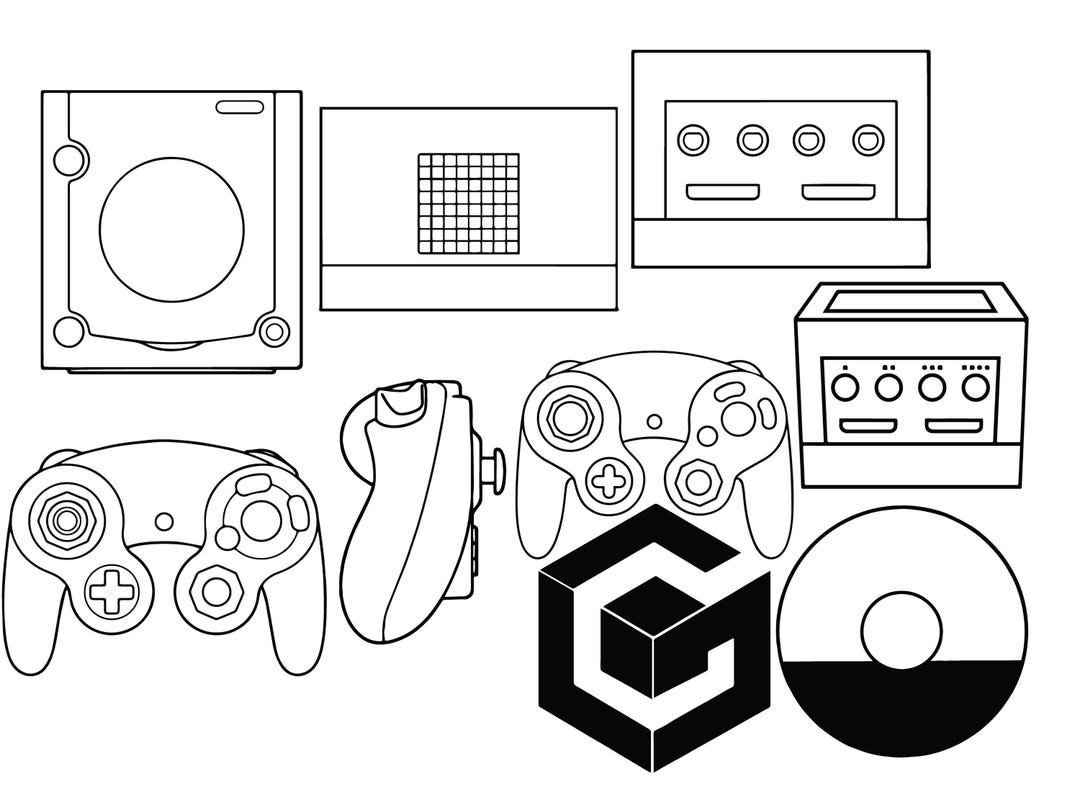 The G-cube Retro Video Game Console Themed Svgs File Pack! *highest ...