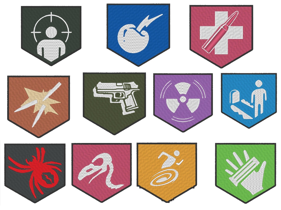 C0D Zombies Perk Flag Icons Embroidery File Download! *highest Quality ...