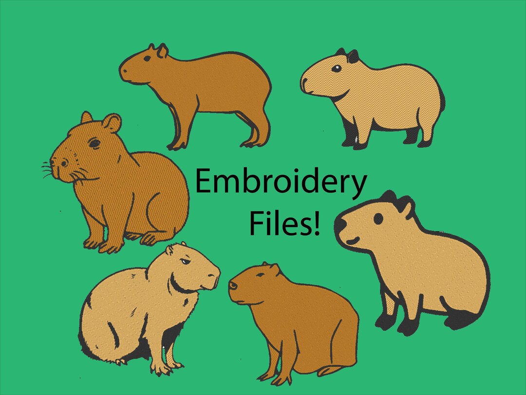 Capybara PES Embroidery Machine Files! *easy to Use* - Etsy