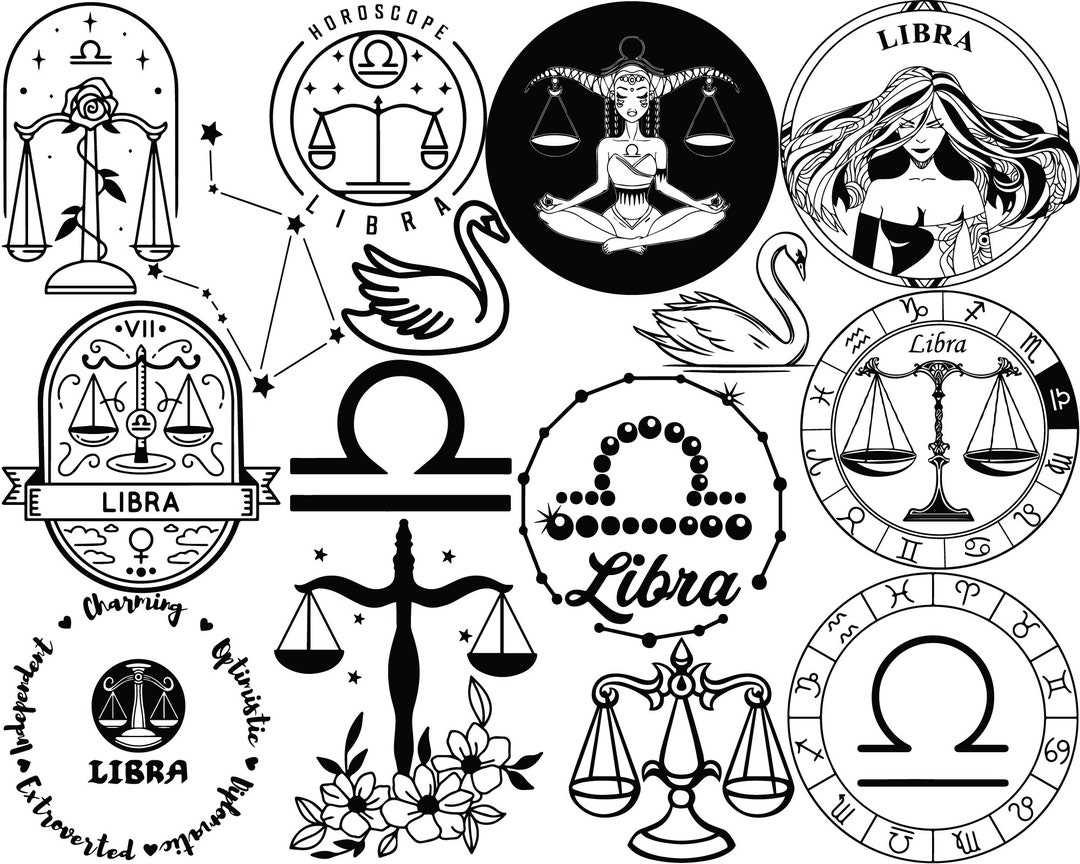 Libra Zodiac Sign Horoscope Themed Svgs File Pack! *highest Quality* - Etsy