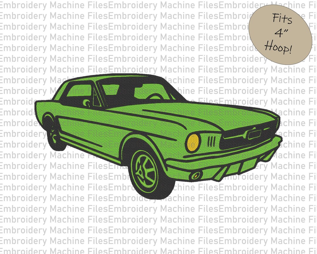 1st Gen 1964 Muscle Car Embroidery File! (instant Download) - Etsy