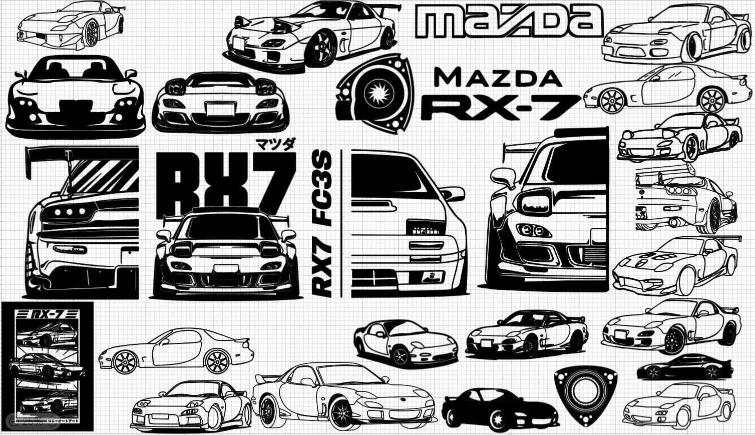 RX7 FD JDM Legend Svgs File Pack highest Quality - Etsy