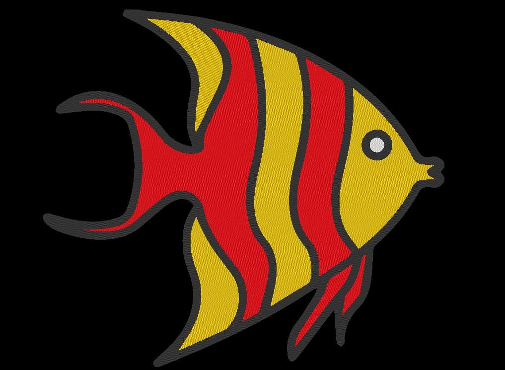 Angel Fish Themed PES Digital Embroidery Machine Files! *instant ...