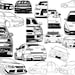 Lancer Evolution X GSR Silhouette Vector File - Etsy Canada