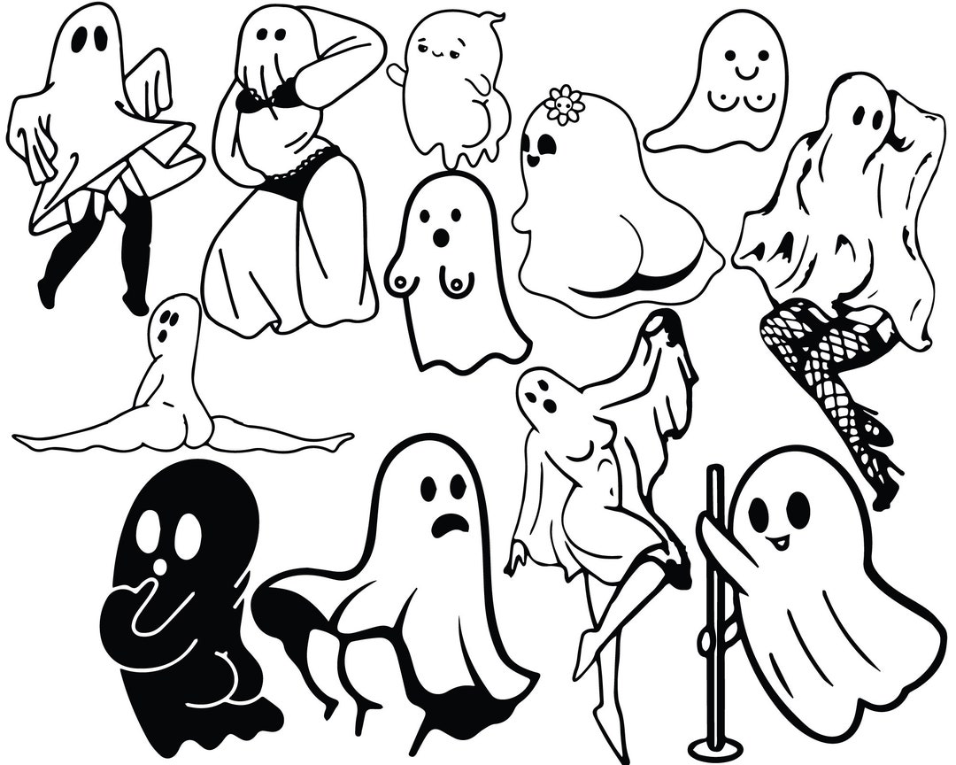 Smexy Ghosts Funny Spooky Svgs File Pack! *highest Quality* - Etsy