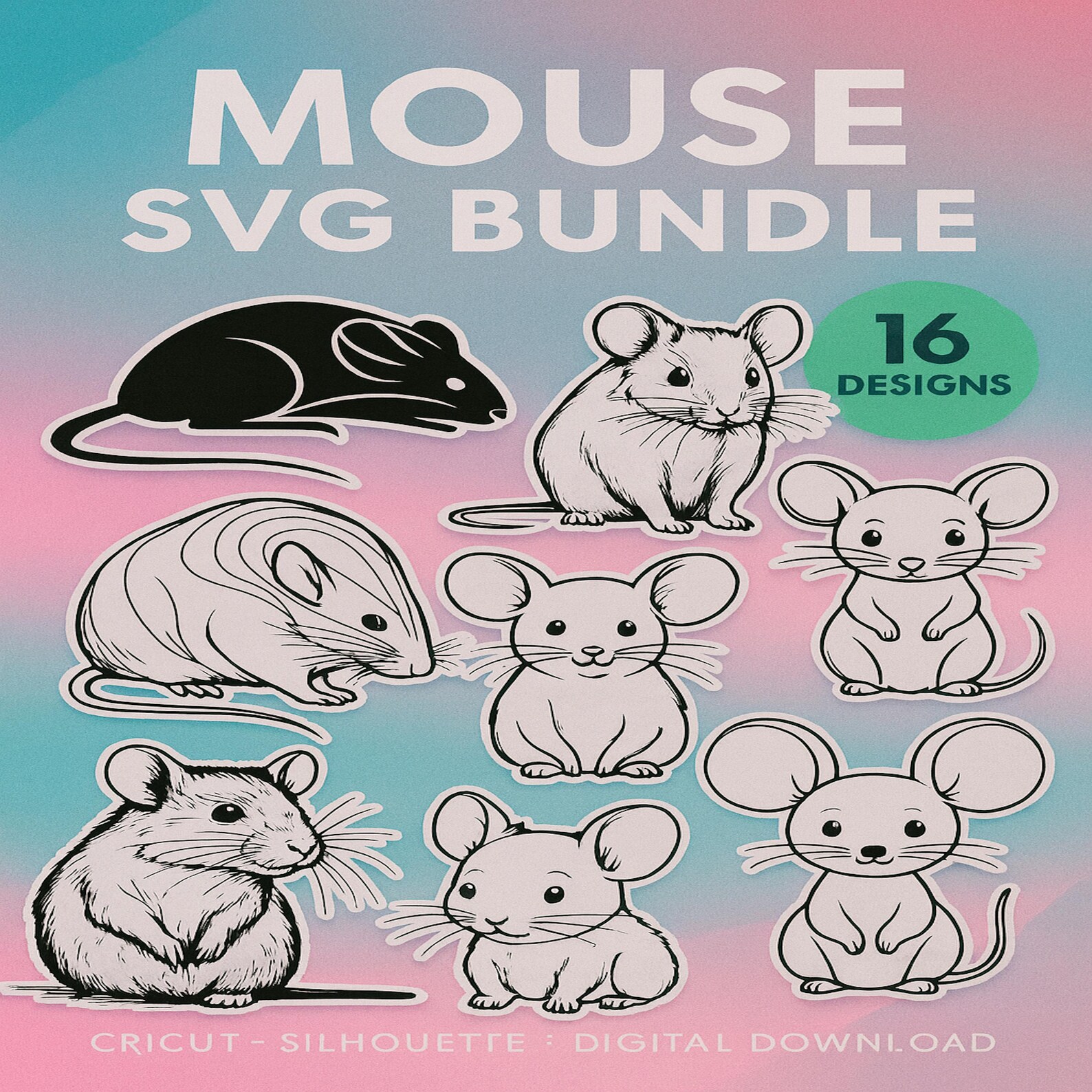 Mouse / Rat Themed Svgs File Pack! *highest Quality* - Etsy