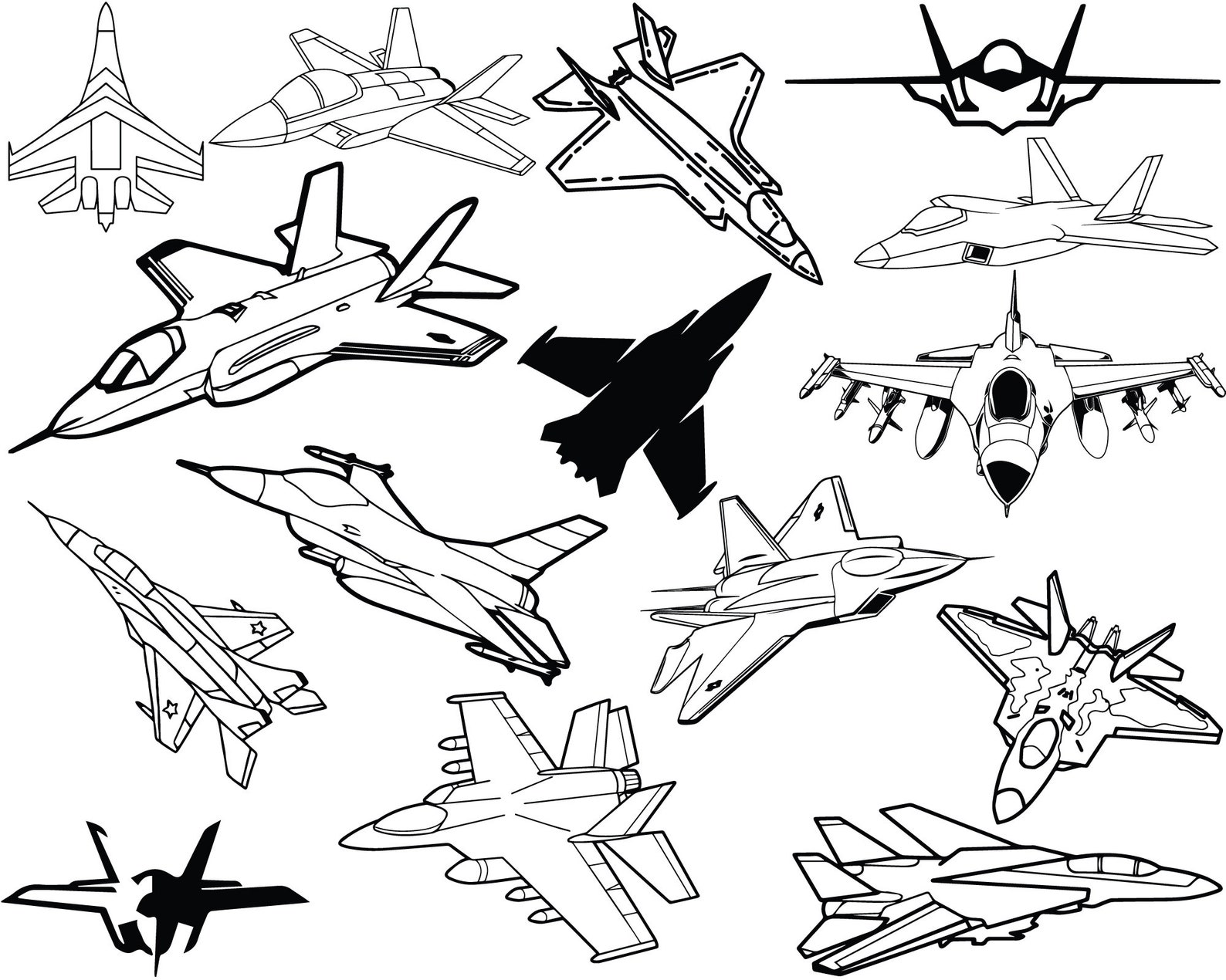 Cool / Awesome Fighter Jet Themed Svgs File Pack! (highest Quality) - Etsy