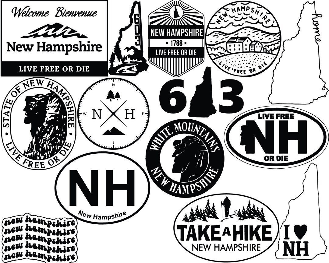 NH State Themed Mixed Svgs File Pack! *highest Quality* New England ...