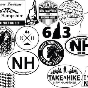 NH State Themed Mixed Svgs File Pack! *highest Quality* New England ...