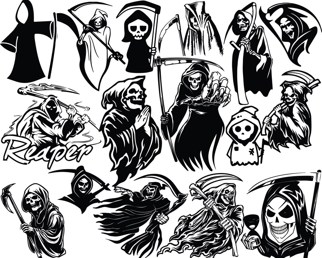 The Grim Reaper Themed Svgs File Pack! *highest Quality* - Etsy