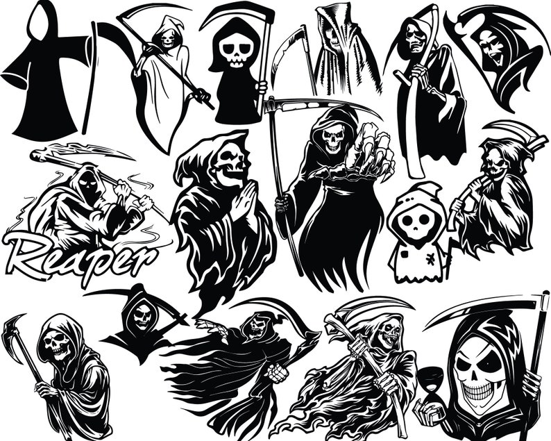 The Grim Reaper Themed Svgs File Pack! *highest Quality* - Etsy