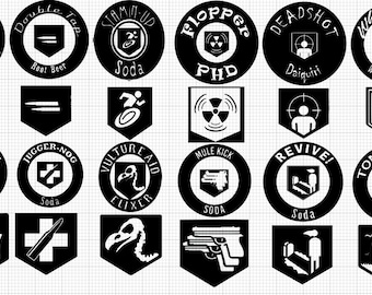 All Cod Zombies Perk Icons SVG File Pack! *highest Quality* *flag Style ...