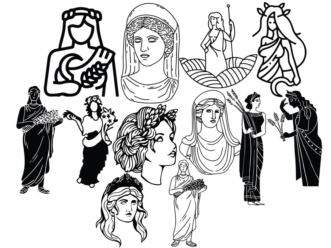 Demeter Greek Goddess Themed Svgs File Pack! *highest Quality* - Etsy