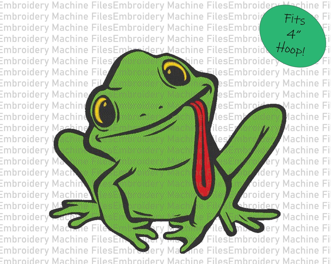 Frog Embroidery File Instant Download! *easy to Use* - Etsy