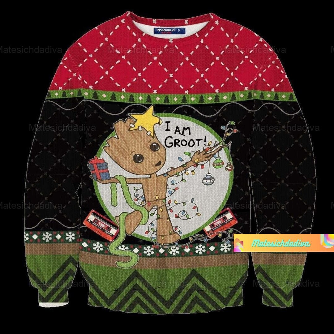 Christmas Groot Ugly Sweater Groot Ugly Christmas Sweater I - Etsy