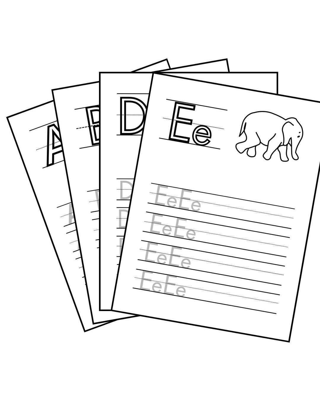 Alphabet Traceables - Etsy
