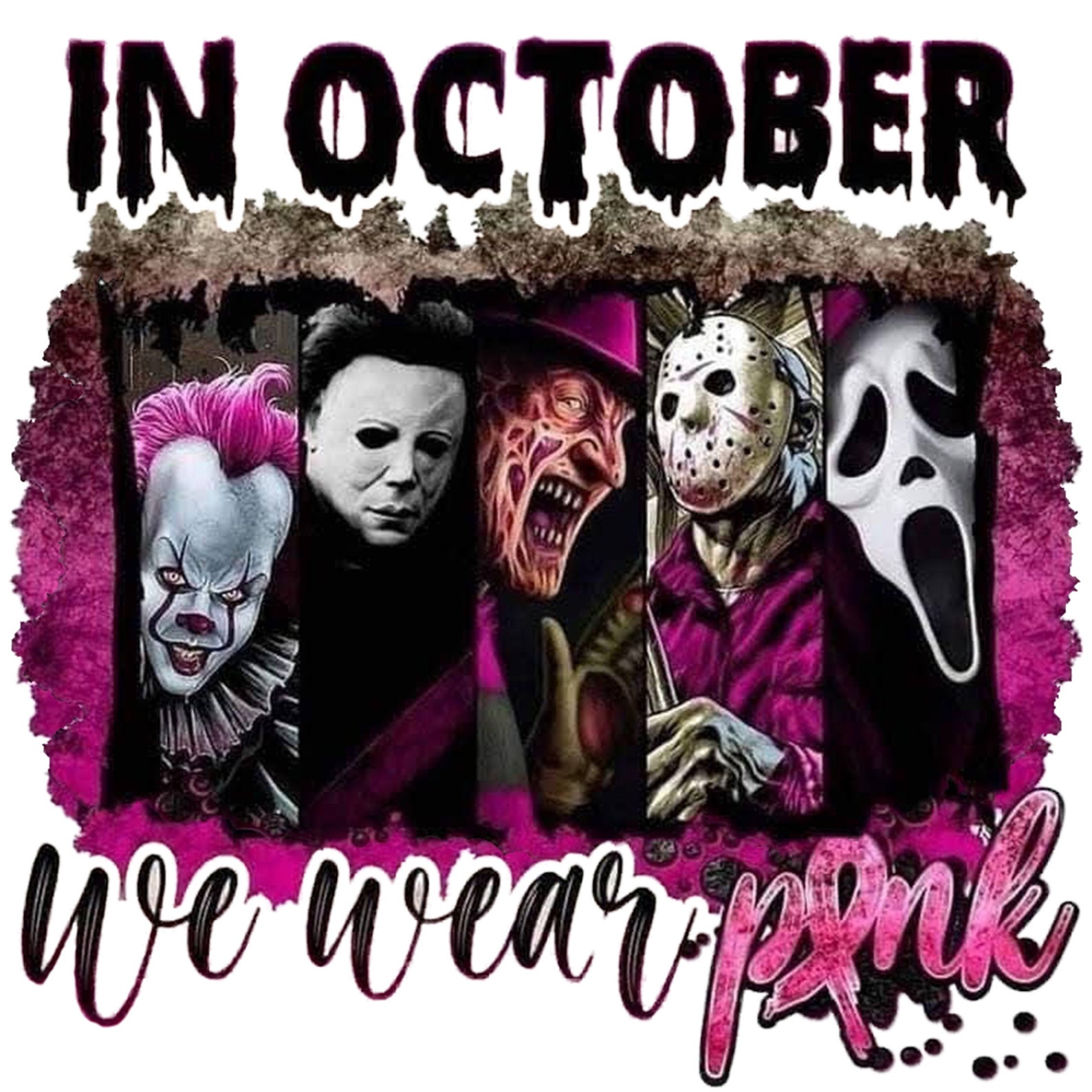 In October We Wear Pink PNG/JPG - Etsy