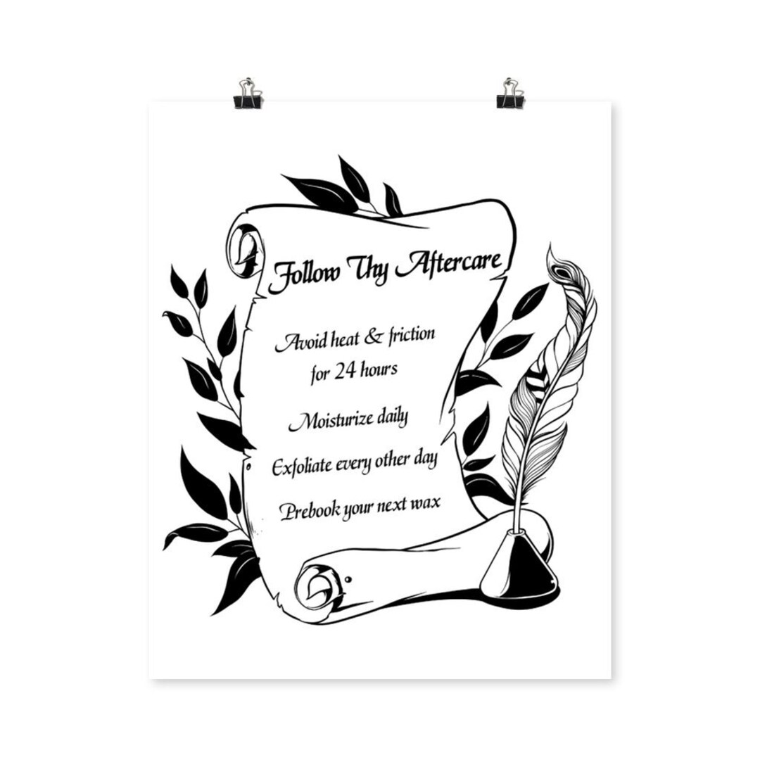 Follow Thy Aftercare Poster - Etsy