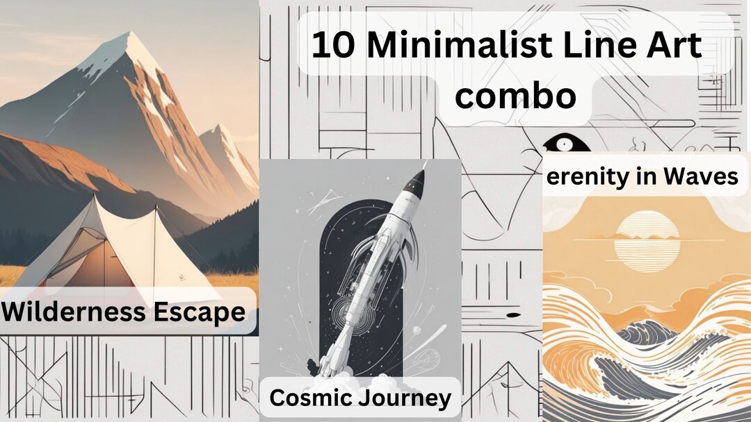 10 Minimalist Line Art Combo Digital Wall Art Printable Wall - Etsy ...