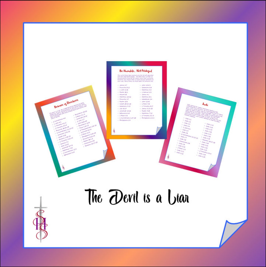 The Devil is a Liar – 3 Topical Scripture Writing and Bible Reading ...