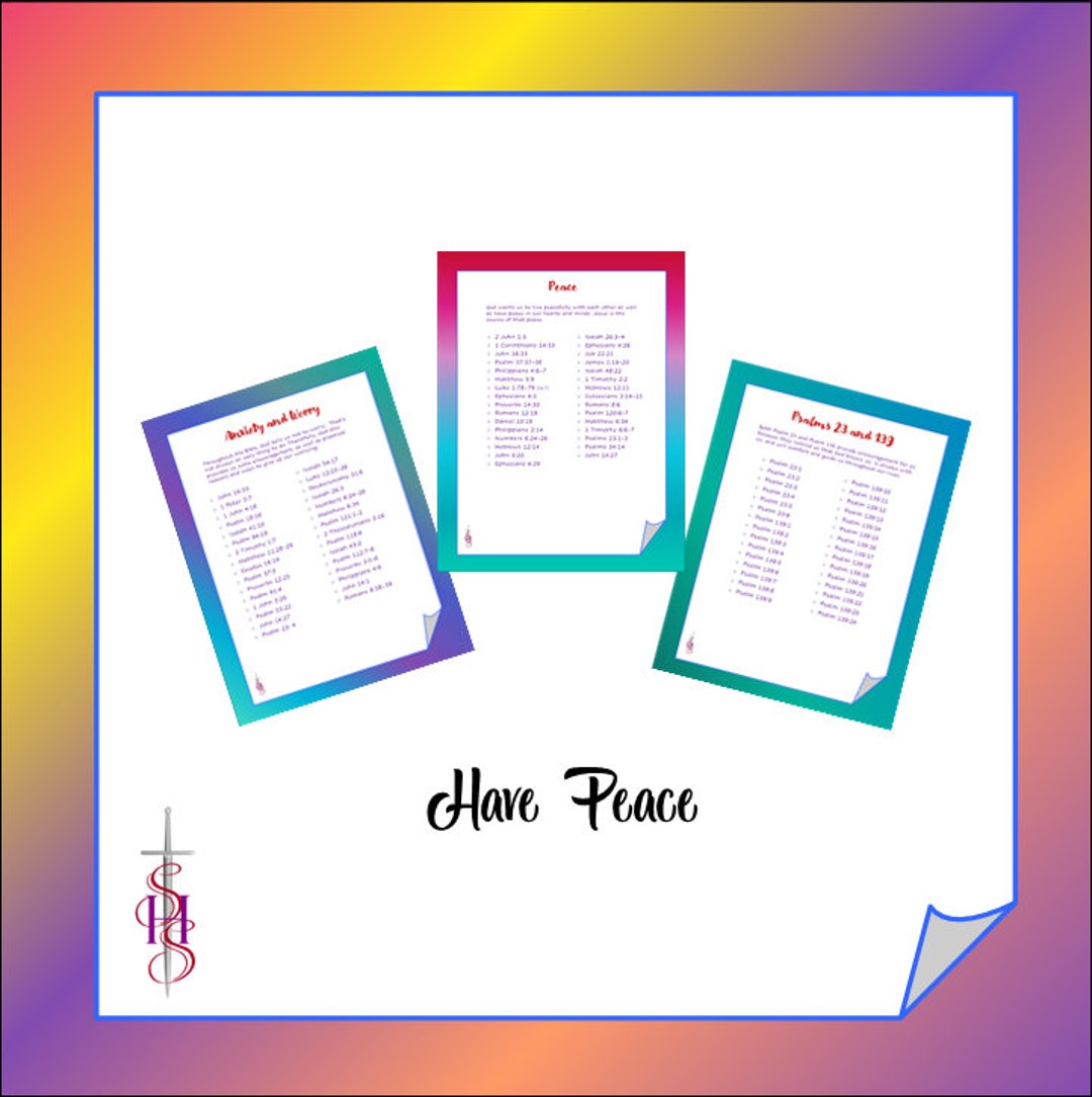 Printable Scripture Writing Plan - Have Peace - 3 Themed Monthly Plans ...