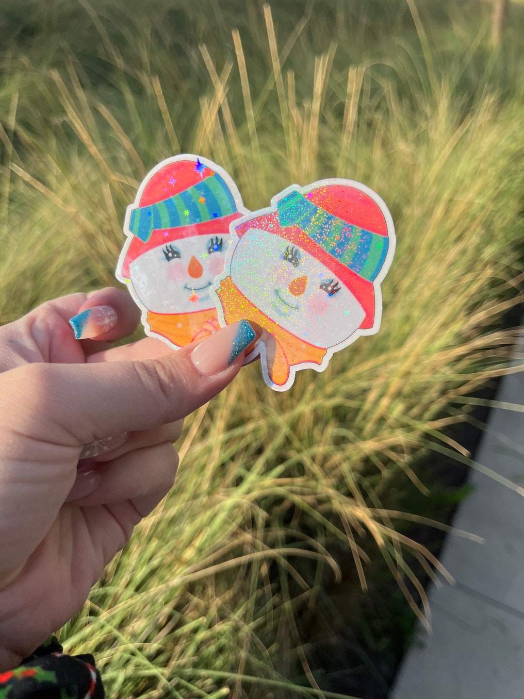 Christmas Fantasy Snowperson Sticker- Lillian - Etsy