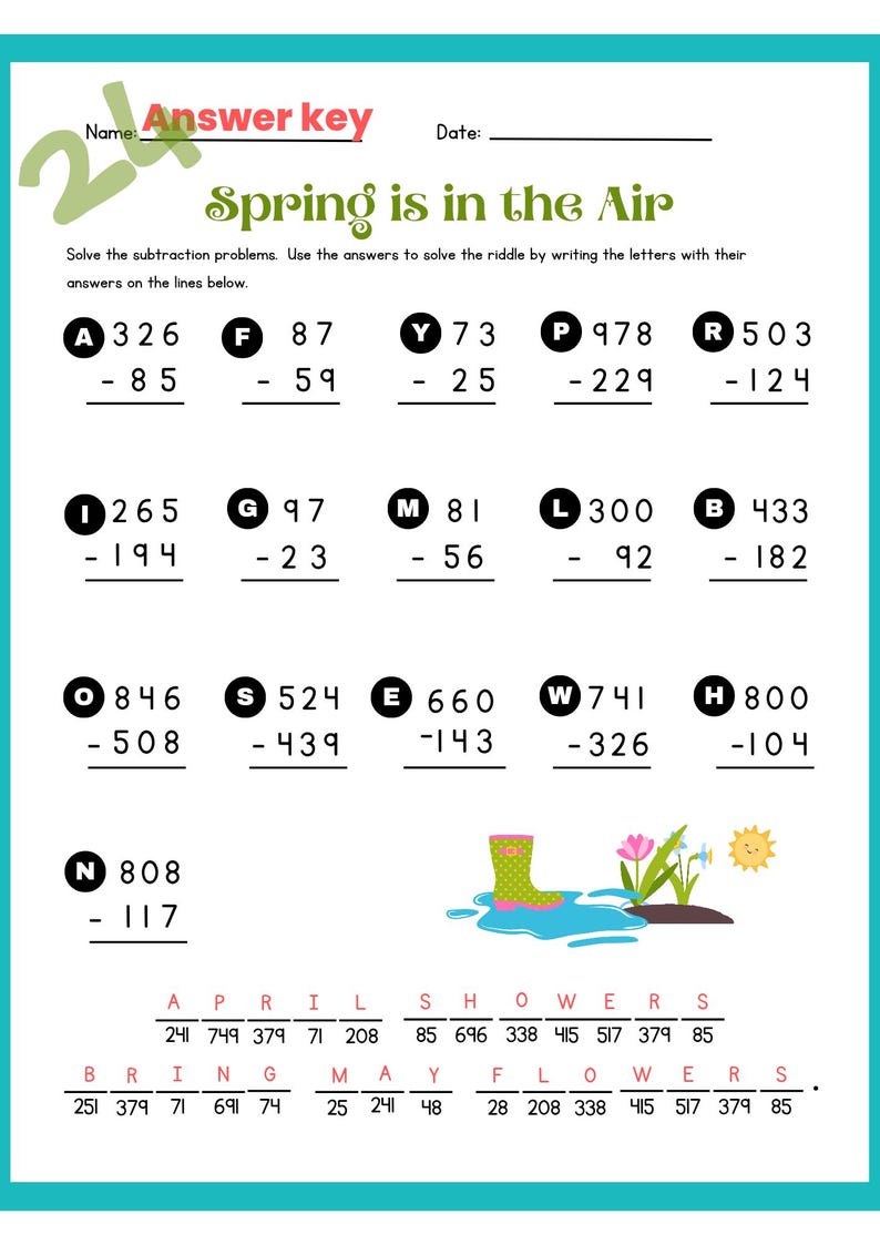 Printable Math Worksheets | Simple Addition and Subtraction for Kids ...