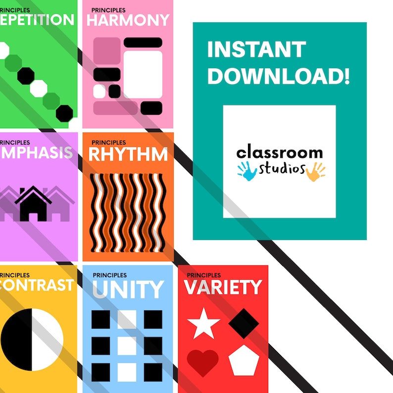 Elements and Principles of Design Posters - Etsy