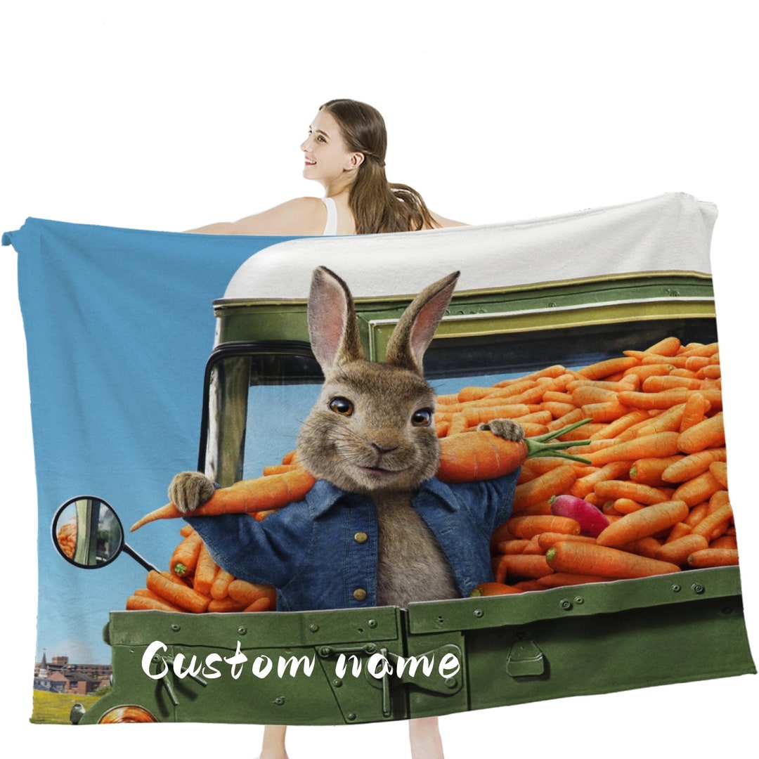 Peter Rabbit Personalized Name Blankets Custom Throw Blanket - Etsy
