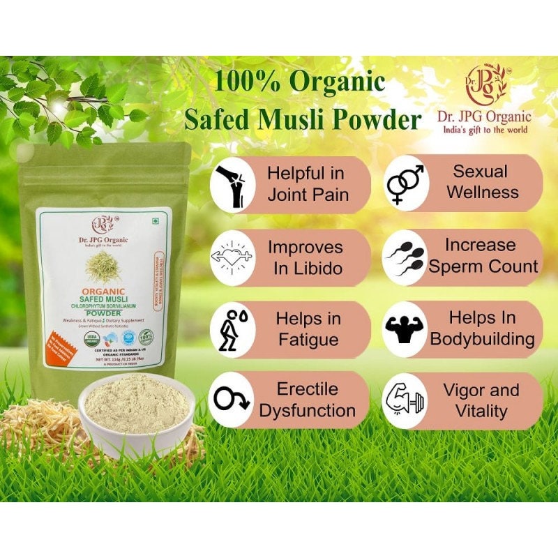 Organic Safed Musli Powder Indian Spider Plant Chlorophytum Borivilianum - Etsy