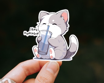 Stay Hydrated Matte Vinyl Sticker, Water Bottle Sticker, Car Decal ...