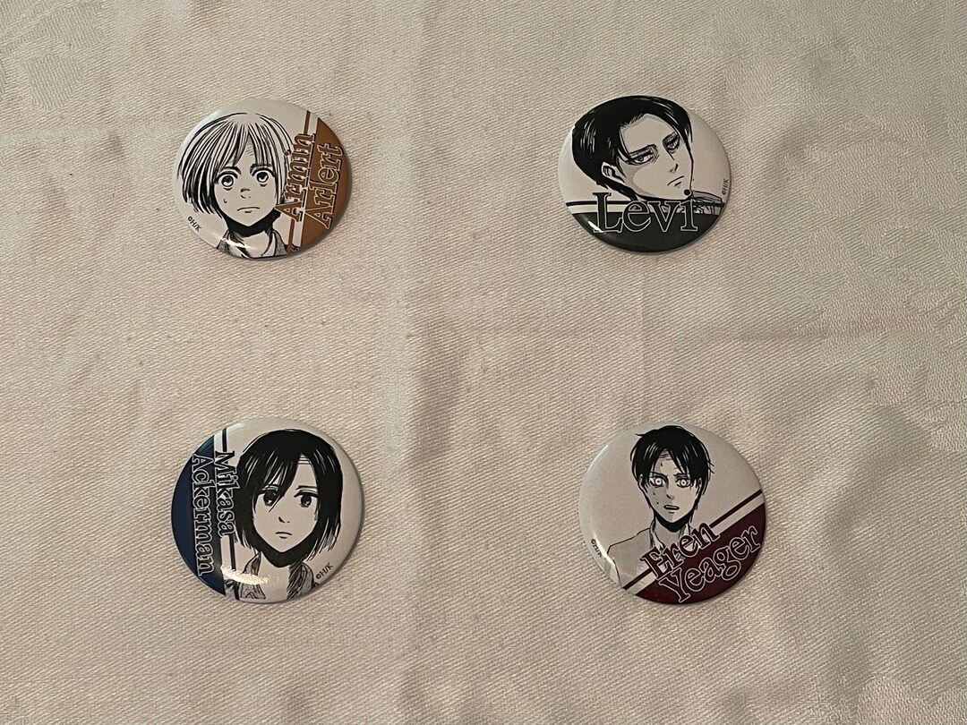 Attack on Titan Anime Button L Attack on Titan Buttons L Badge L PLEASE ...